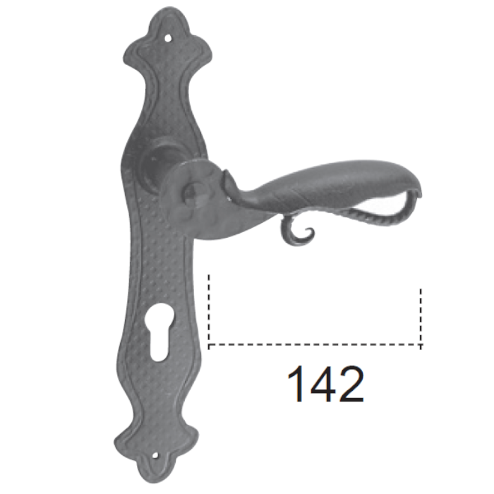 Pair of graphite handles H 268 x L 49 mm – Taliani Ferro Shop